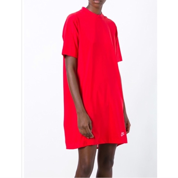 Nike | Dresses | Nike Red Shirt Dress With Pockets | Poshmark